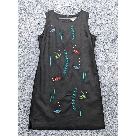 Ultra Dress Collection | Dresses | Vtg Linen Embroidered Fish Dress ...